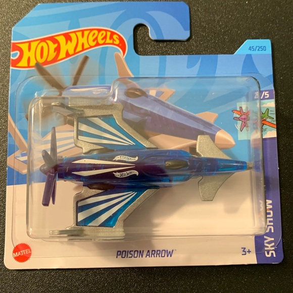 Mattel | Toys | Hot Wheels Poison Arrow Blue Plane Jet Sky Shoe | Poshmark